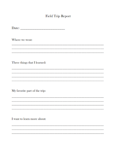 FREE 11 Field Trip Report Samples Agriculture Educational Environmental 