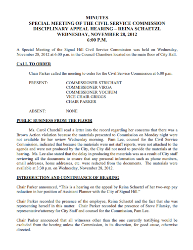 FREE 10 Disciplinary Meeting Minutes Samples In PDF DOC