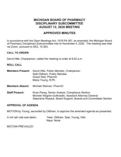FREE 10 Disciplinary Meeting Minutes Samples In PDF DOC