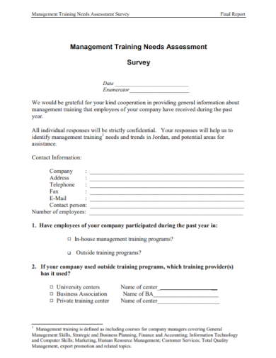 FREE 10 Training Needs Assessment Report Samples In PDF DOC