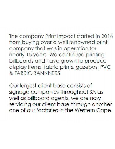FREE 10 Printing Company Profile Samples Press Services Shop FREE 10 Printing Company Profile Samples Press Services Shop