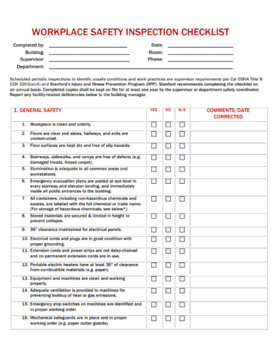 FREE 10 Safety Inspection Checklist Samples Workplace Vehicle Health 