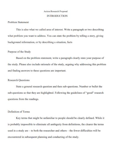 Statement Of The Problem Example For Research Proposal Pdf