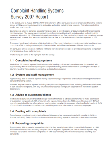 FREE 10 Complaint Handling Report Samples In PDF DOC