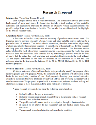 FREE 10 Research Proposal Problem Statement Samples In PDF DOC