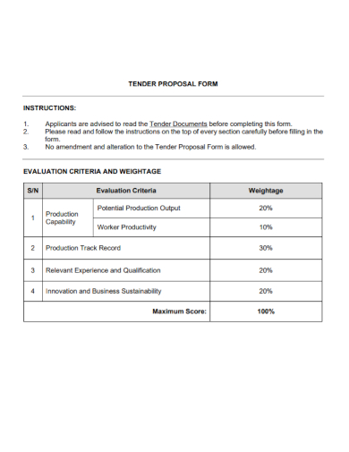 FREE 10 Tender Proposal Samples Technical Re Project 