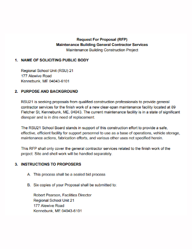 FREE 10 Building Project Proposal Samples School Construction Capa 
