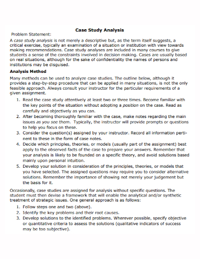 FREE 10 Case Study Problem Statement Samples In PDF DOC