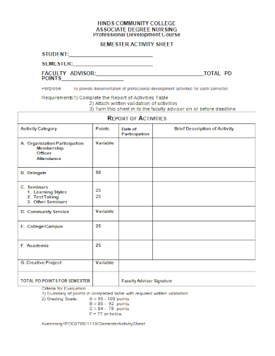 FREE 10 College Activity Sheet Samples In PDF DOC