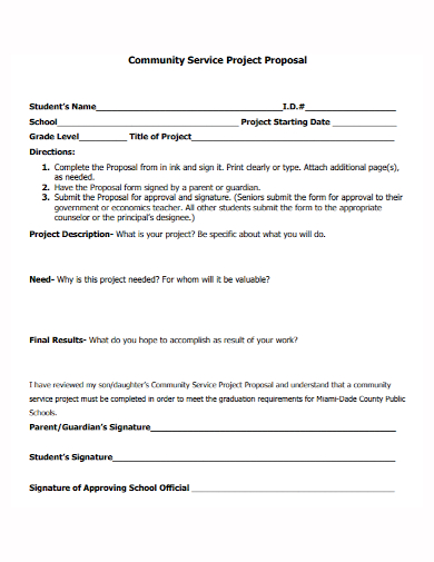 FREE 10 Community Service Proposal Samples School Project Orphanage 
