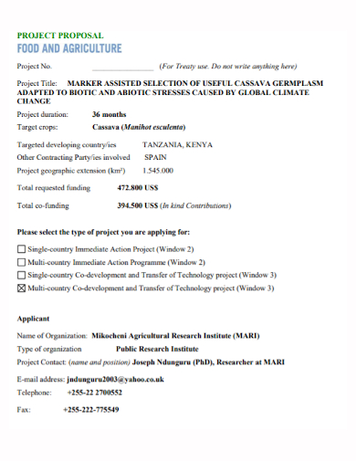 FREE 10 Agricultural Project Proposal Samples Engineering Extension Development 