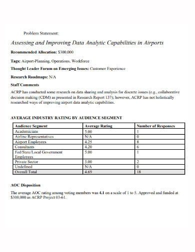 FREE 9 Analytics Problem Statement Samples In PDF DOC