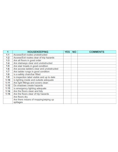 FREE 3 Workplace Housekeeping Checklist Samples In PDF Profilartis