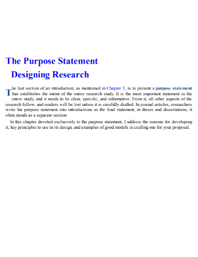 FREE 3 Research Design Statement Samples In PDF DOC