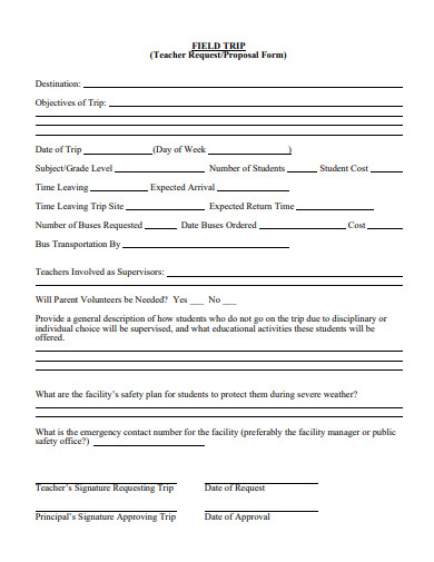 FREE 10 Field Trip Proposal Samples In PDF MS Word Apple Pages 