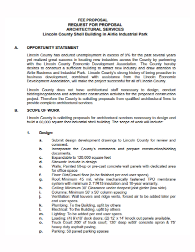 FREE 4 Architectural Fee Proposal Samples In PDF FREE 4 Architectural Fee Proposal Samples In PDF