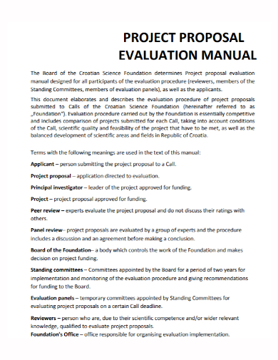 FREE 10 Project Evaluation Proposal Samples In PDF DOC
