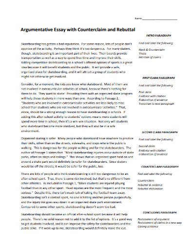  Rebuttal Essay Sample Rebuttal Argument Essay Example 2022 10 10