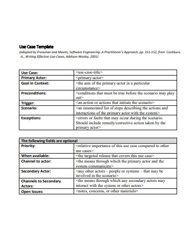 FREE 10 Use Case Samples In PDF DOC
