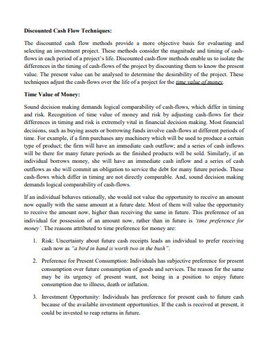 FREE 10 Discounted Cash Flow Samples In PDF MS Word
