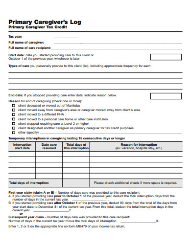FREE 10+ Caregiver Log Samples in PDF
