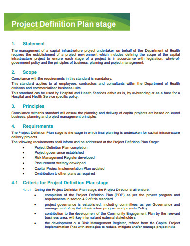 FREE 10 Project Definition Samples In PDF MS Word