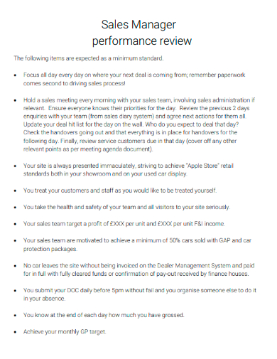 FREE 7 Sales Performance Review Samples In PDF