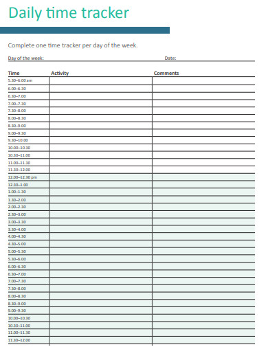 FREE 10 Time Tracker Samples In PDF