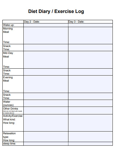 FREE 10 Diet Log Samples In PDF