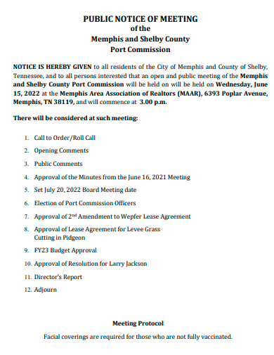 FREE 10+ Notice of Meeting Samples in PDF