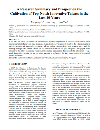 FREE 50 Research Summary Samples In MS Word Google Docs PDF