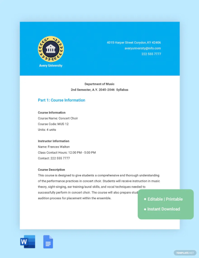 FREE 51 Syllabus Samples In Google Docs MS Word PDF