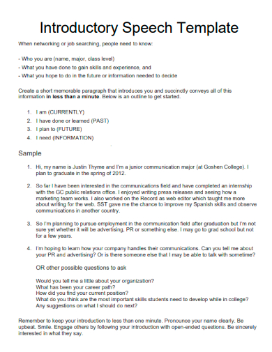 FREE 31+ Speeches Samples in MS Word | PDF