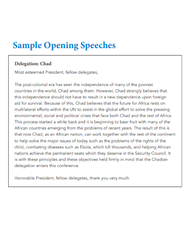 FREE 31+ Speeches Samples in MS Word | PDF