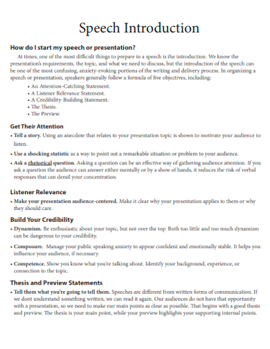 FREE 31+ Speeches Samples in MS Word | PDF