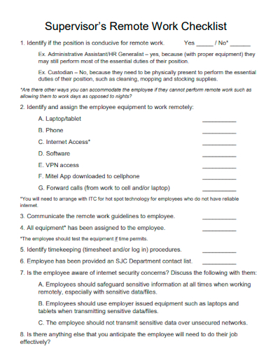 FREE 30+ Work Checklist Samples in Google Docs | MS Word | Apple Pages ...