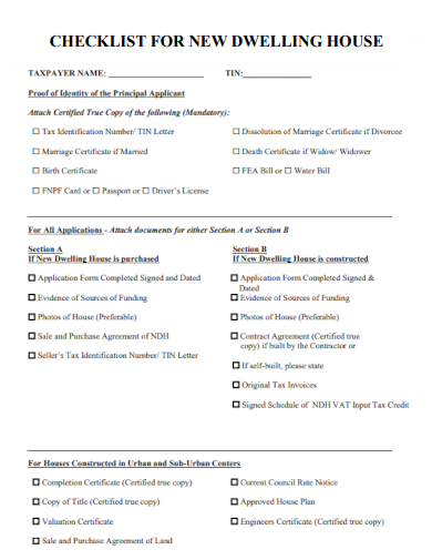 FREE 30+ House Checklist Samples in MS Word | Google Docs | Apple Pages ...