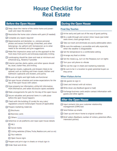 FREE 30+ House Checklist Samples in MS Word | Google Docs | Apple Pages ...