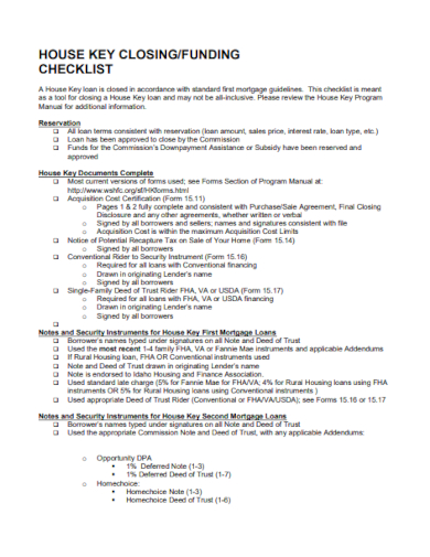 FREE 30+ House Checklist Samples in MS Word | Google Docs | Apple Pages ...